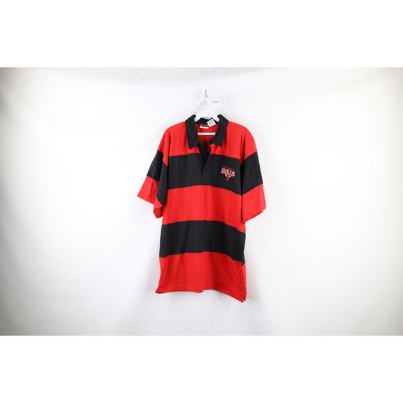 Vintage | Shirts | Vintage 9s Large Striped Spell Out Chicago Bulls ...